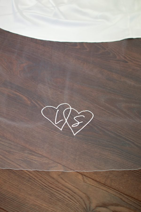 Entwined Hearts Veil Embroidery | Personalise Your Veil